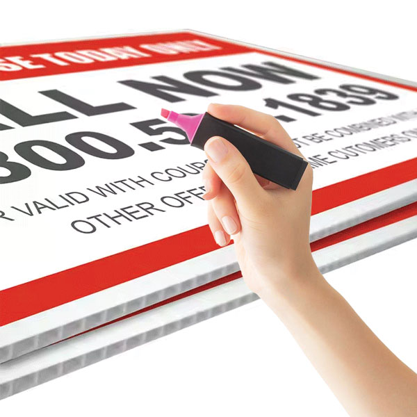 Dry Erase - 3/16" Coroplast Signs – Custom Reusable Indoor & Outdoor ...