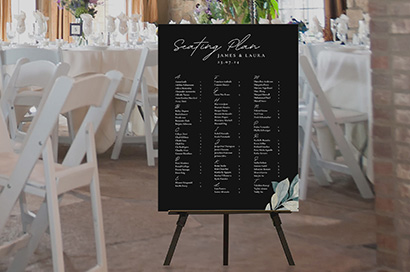Seating Chart Sign - A Digital Solutions