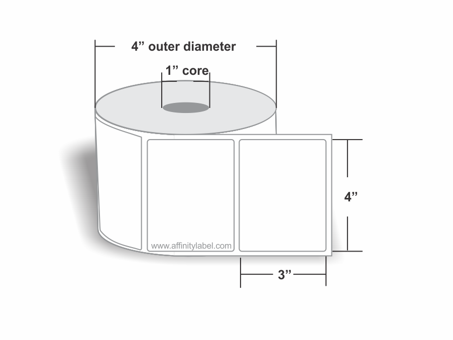 4 x 3" Polypropylene Direct Thermal Label