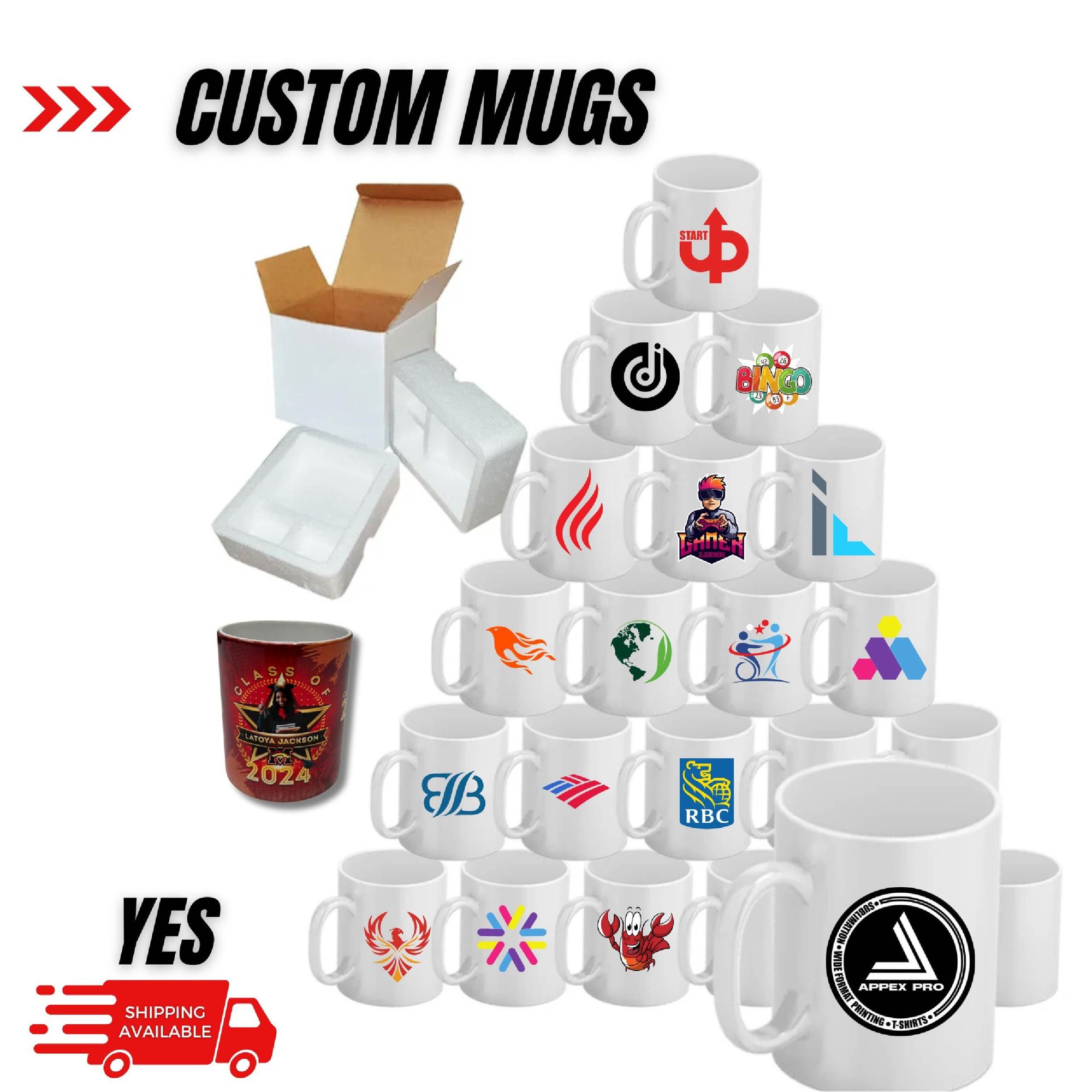 Custom Mugs - Appex Pro Corp