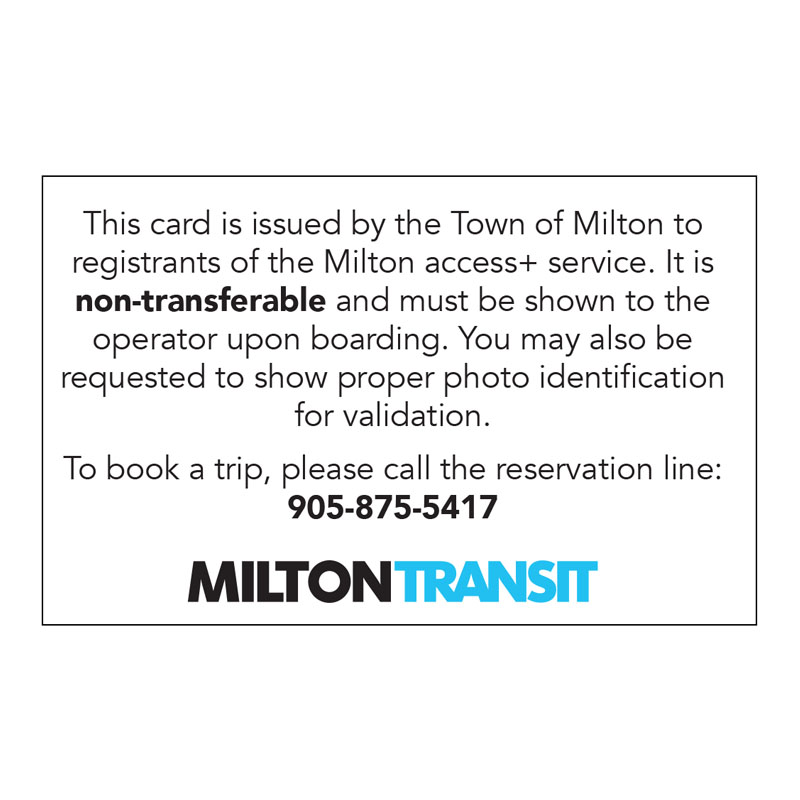 Milton Access + ID Cards (PVC Cards)