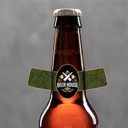 12 oz Beer Bottle Neck Labels - Brewery