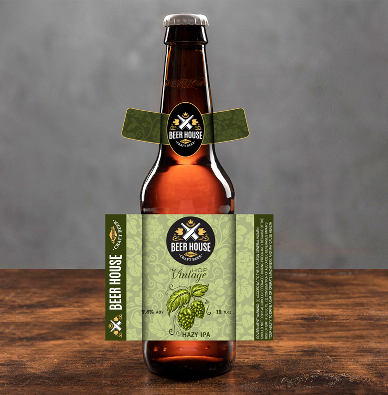 12 oz Beer Bottle Labels - Rectangle - Brewery