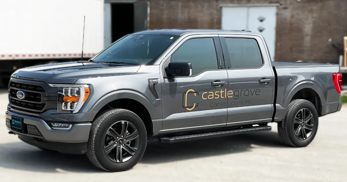 Ford F-150 Lettering and Decals for Castle Grove Construction