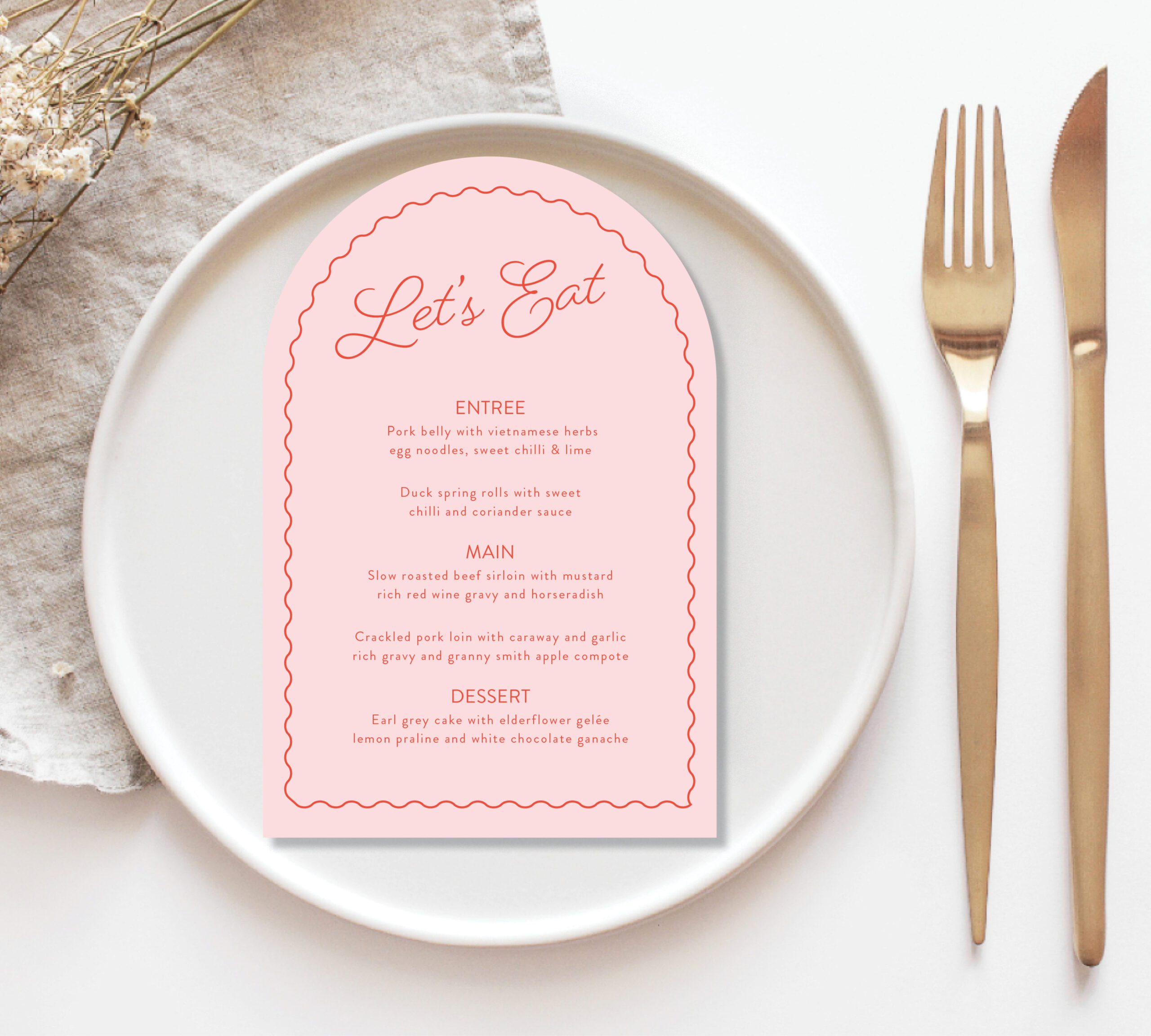 Flat Table Special Menus - Custom & Durable Printing