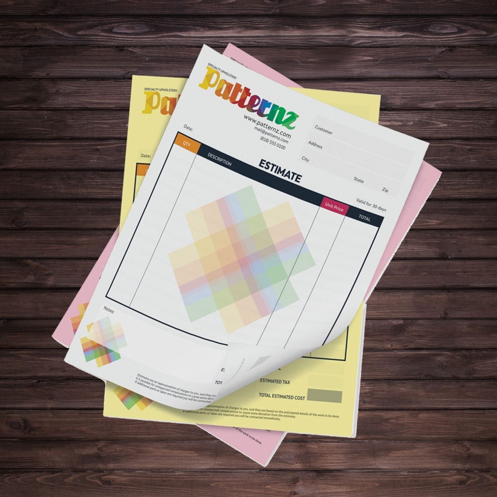 Multi-Part Forms - Custom Carbonless NCR Printing