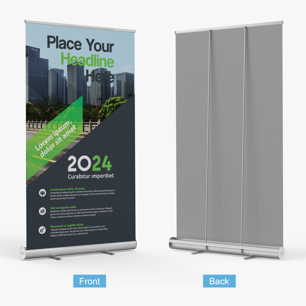 Standard Retractable Banner – 33"x80" & 47"x80" Custom Roll-Up Displays ...