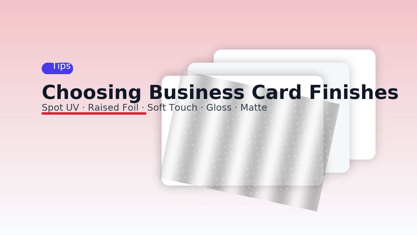 Choosing Business Card Finishes