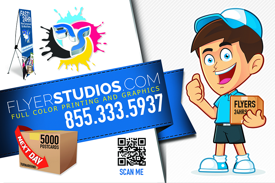 Free Flyers & Business Cards – One-Sided Printing | FlyerStudios.com