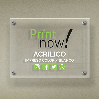 Upload Design - Letrero en Acrílico sin Fondo - Print Now