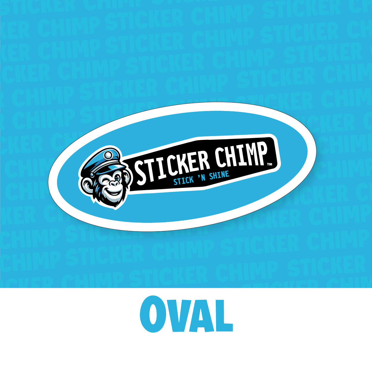 Custom Oval Stickers|Free Shipping StickerChimp.com™