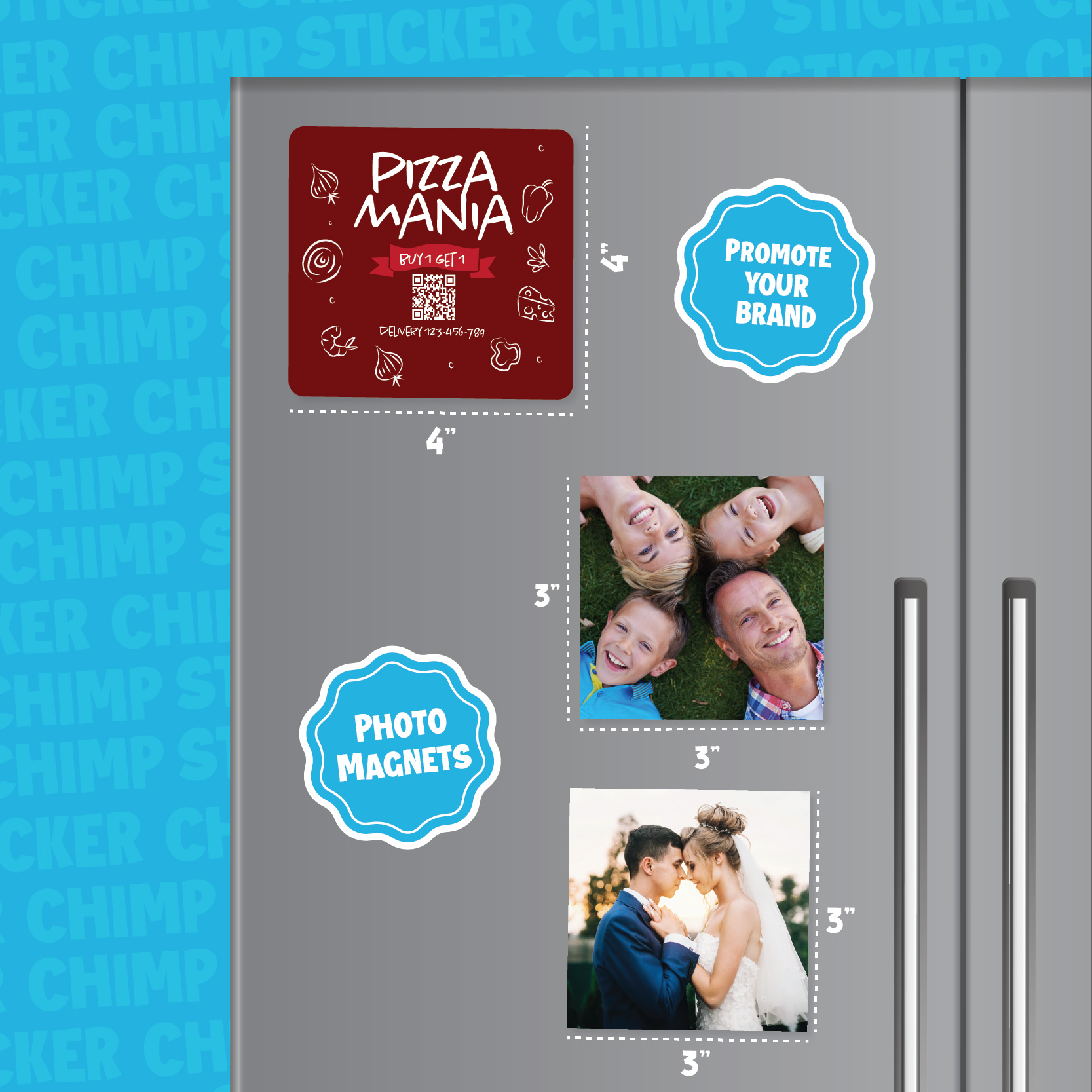 Custom magnets | Quick free shipping by StickerChimp™