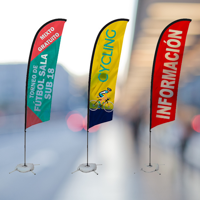Banderolas con Base Personalizadas | Megaprint México
