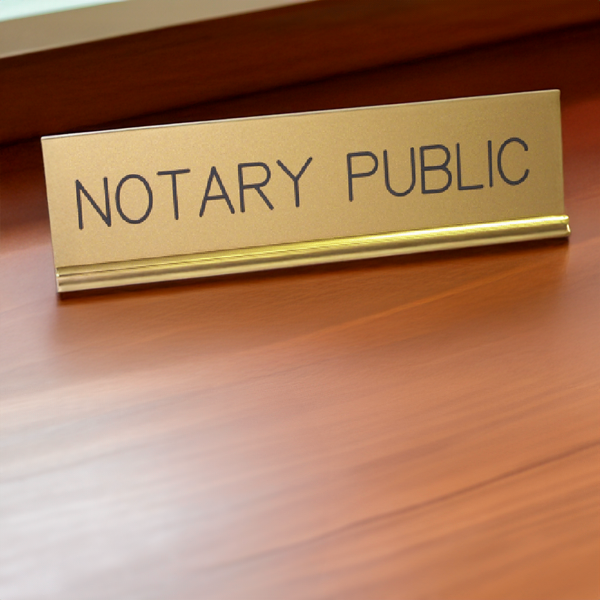 2" x 8" Notary Desk Sign