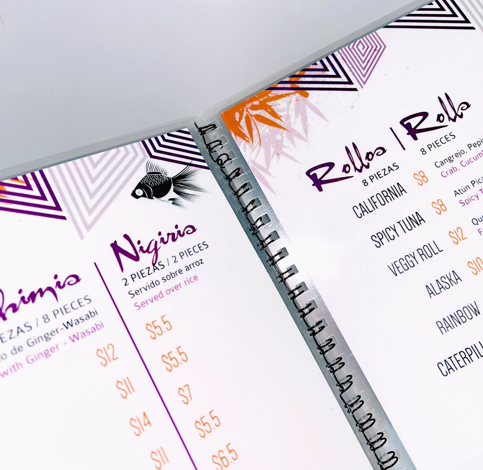 Wire Binding Menus - Pixelplus