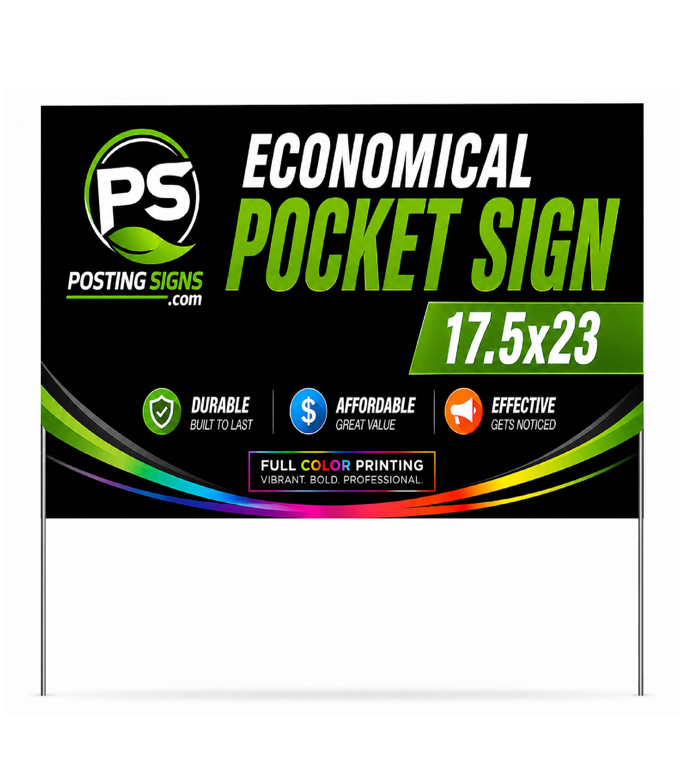 Custom Posting Signs | Yard Signs with Stakes | Full Color Outdoor Signs