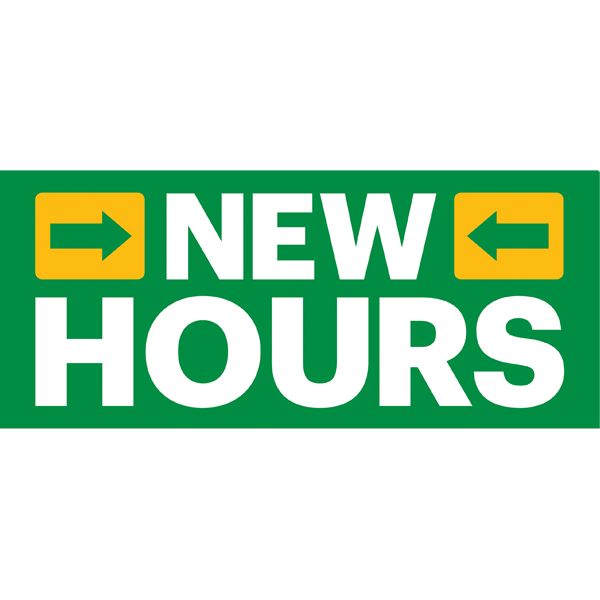 New Hours Decal - PRINTSUB