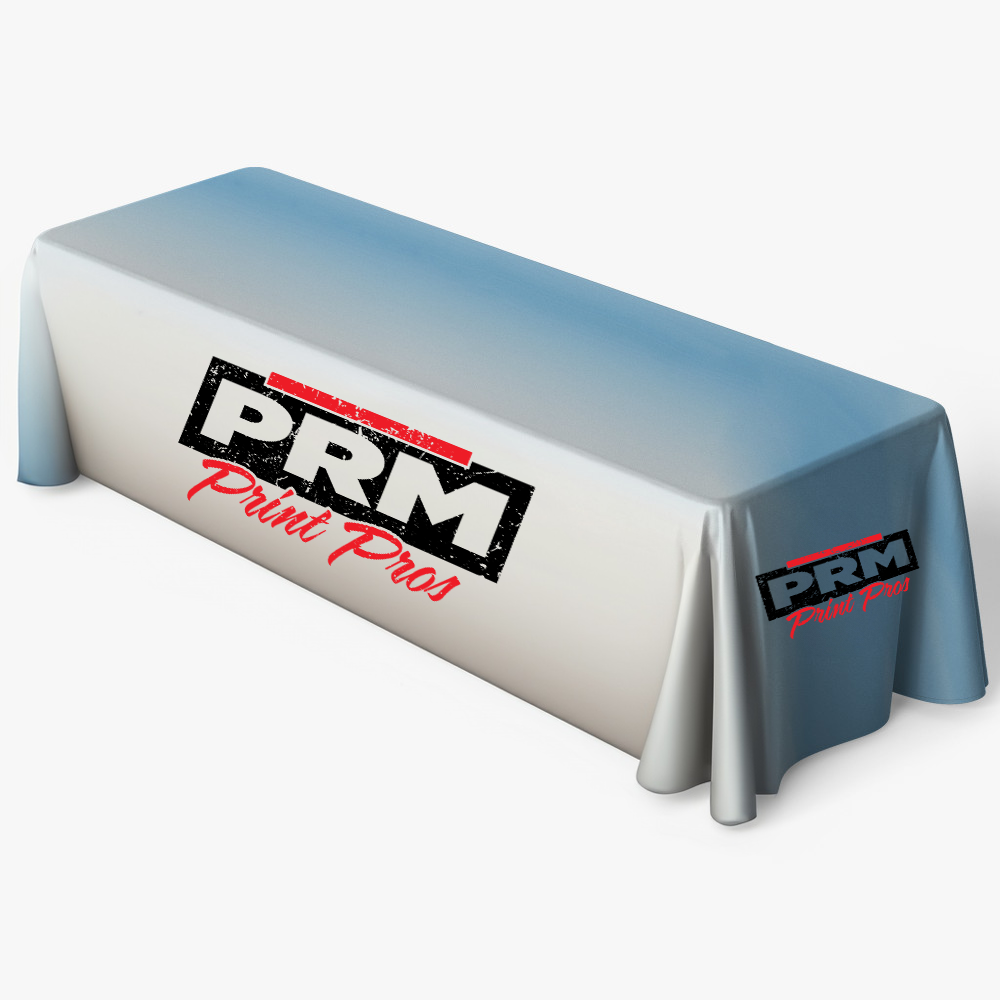 Custom Printed Table Covers | Full Color Trade Show Tablecloths – PRM ...