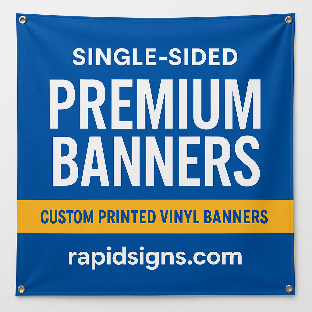 Single-Sided Premium Banners | Custom Printed Vinyl Banners – rapidSIGNS.com