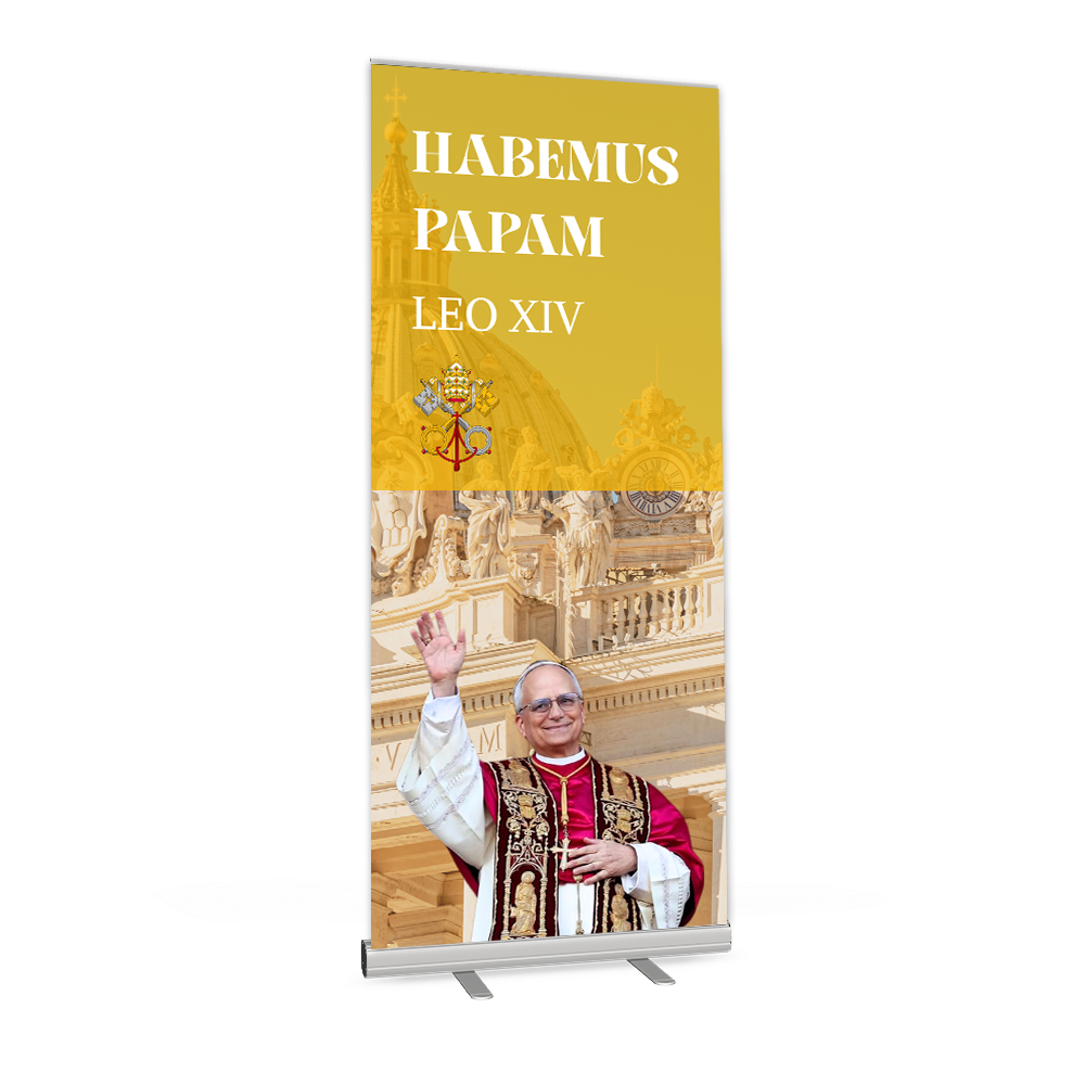 Pope Leo XIV - Banner Stand - Design #1 - SanctusPress
