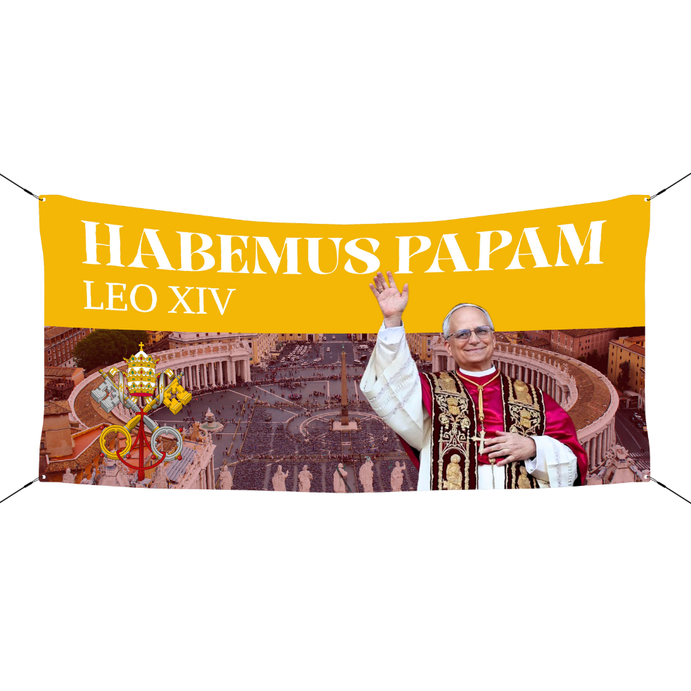 Pope Leo XIV - Mesh Banner - Design #2 - SanctusPress