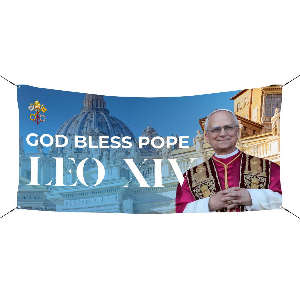 Pope Leo XIV - Mesh Banner - Design #3 - SanctusPress