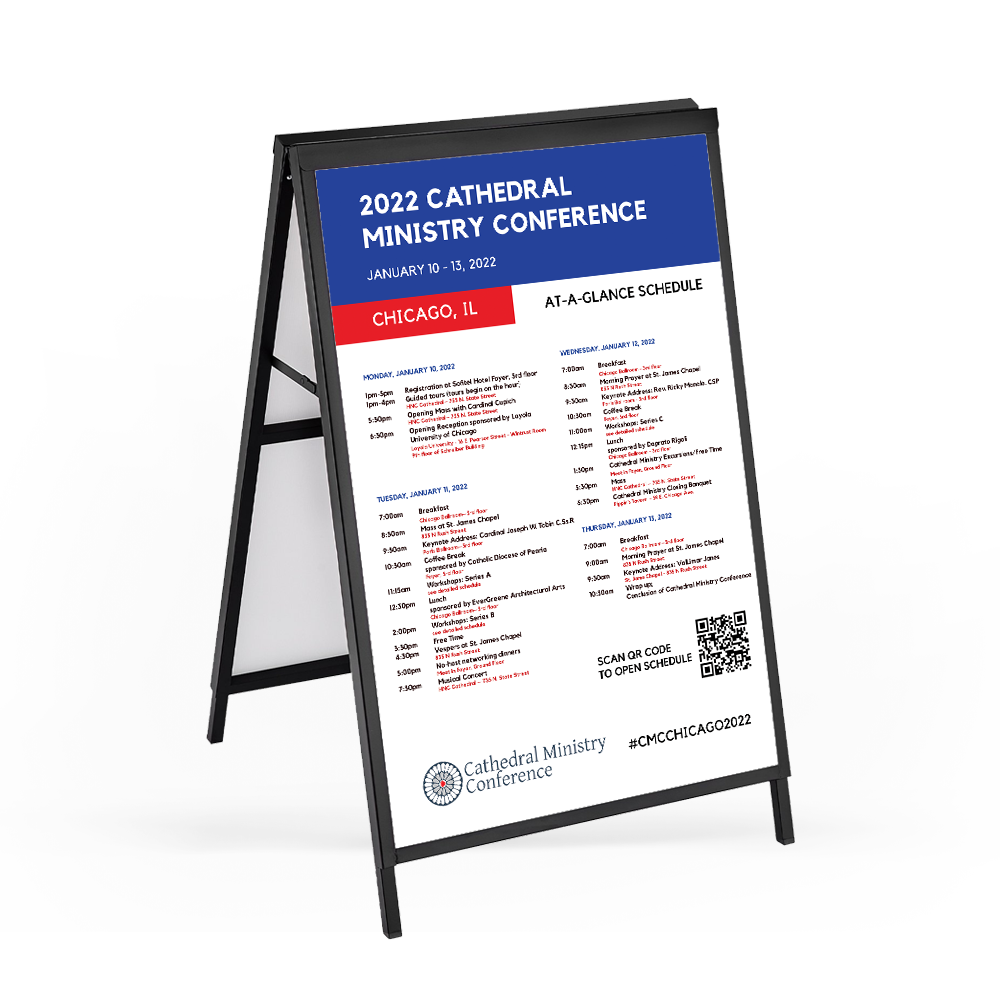 Steel Sidewalk Signs - SanctusPress