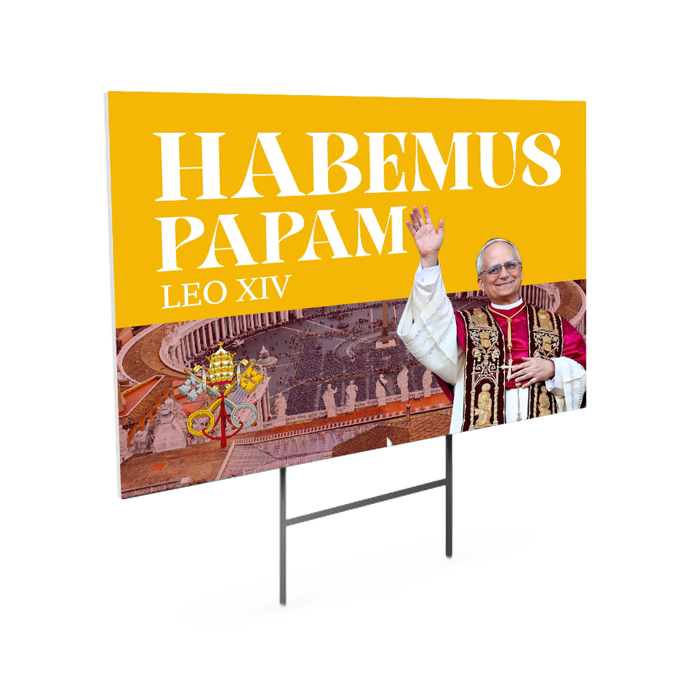 Pope Leo XIV - Yard Signs - Design #1 - SanctusPress