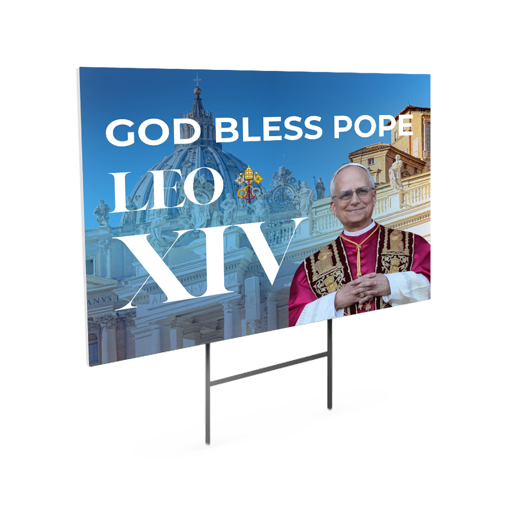 Pope Leo XIV - Yard Signs - Design #2 - SanctusPress