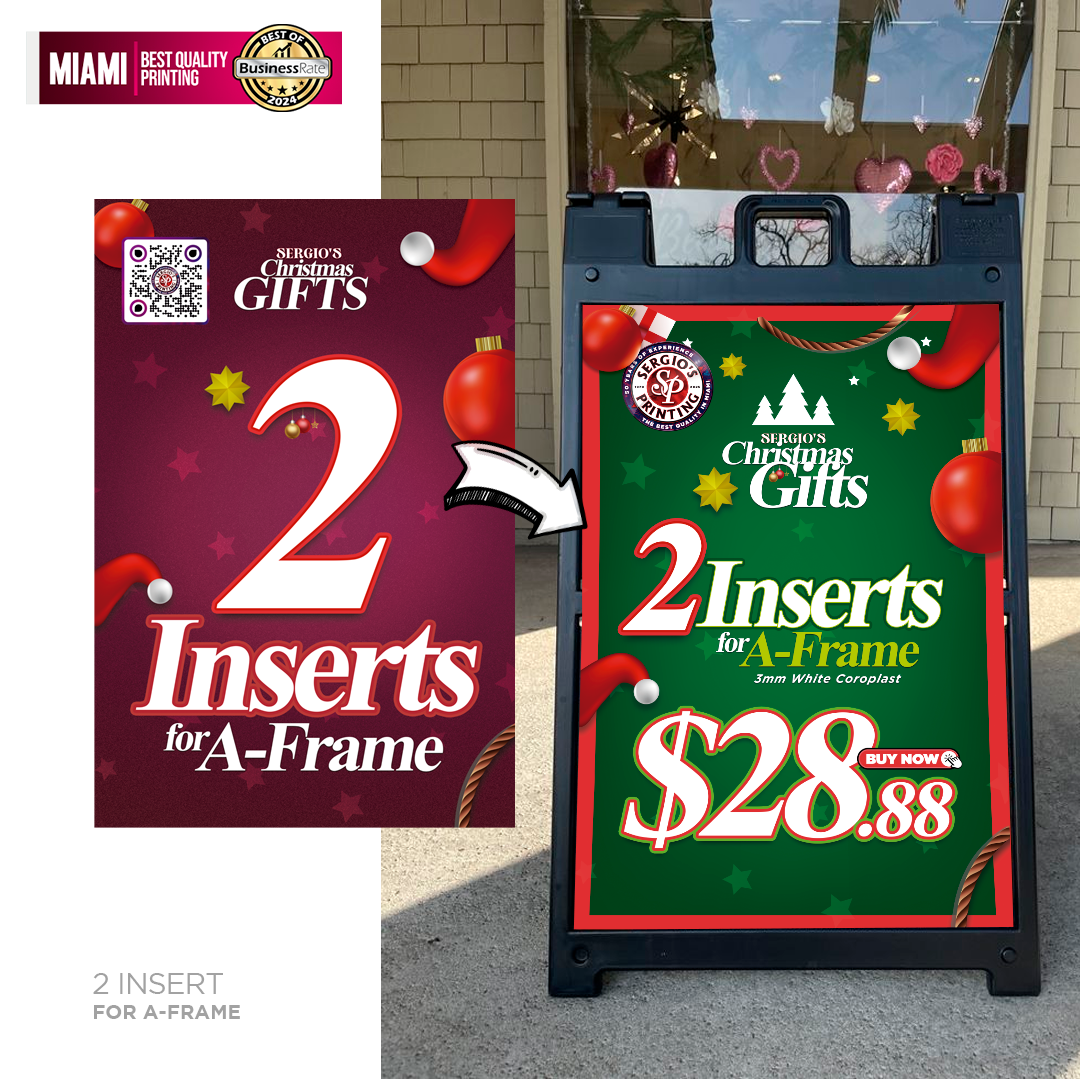 Insert for A-Frame Signs - Sergio’s Printing