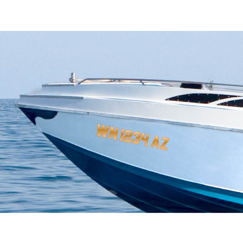 Boat Numbers Metallic Vinyl