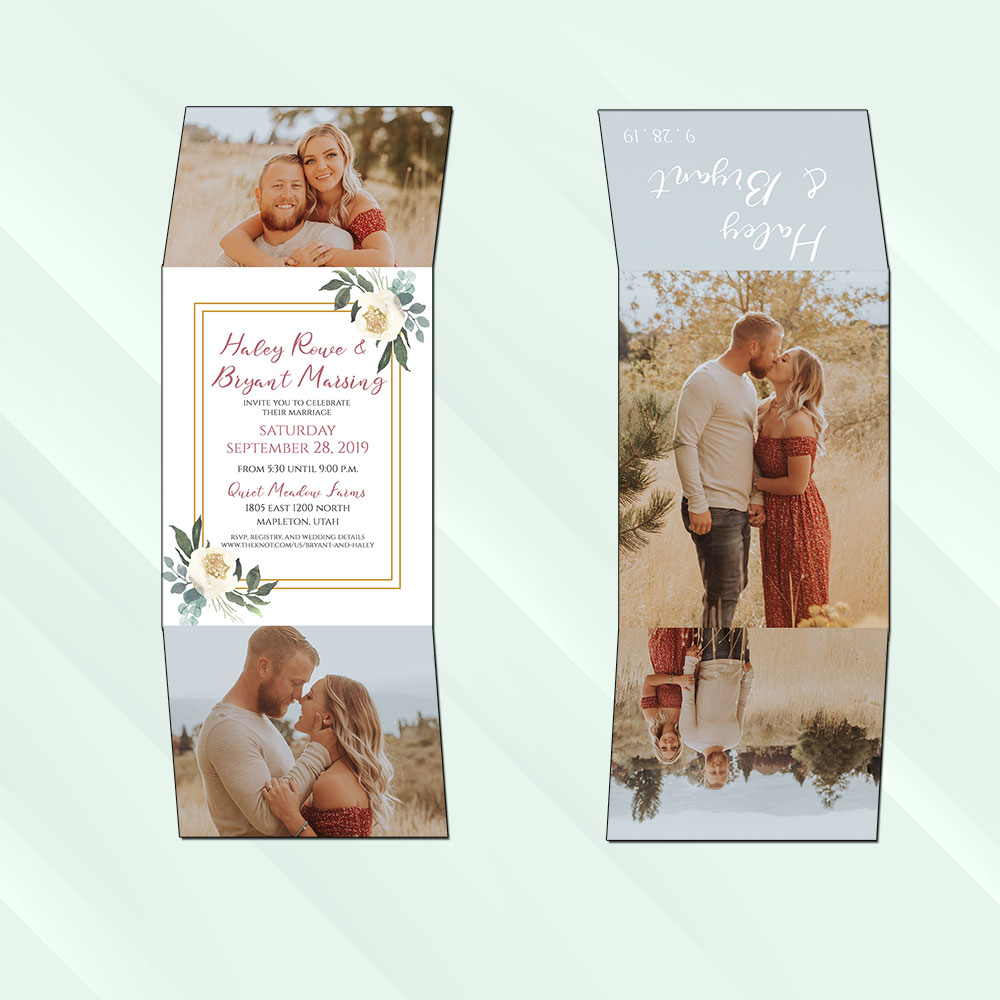 Watkins Printing, Foldable Off Center Gate 2-Sided Cards